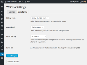 WPCasa Ninja Forms | WPCasa Documentation