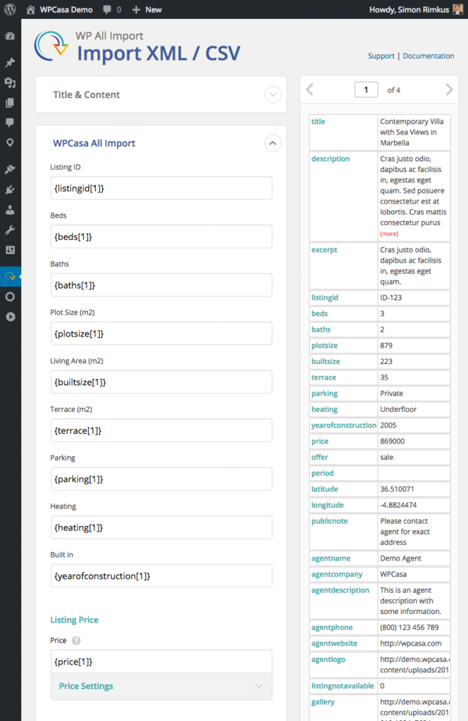 WPCasa All Import | WPCasa Documentation