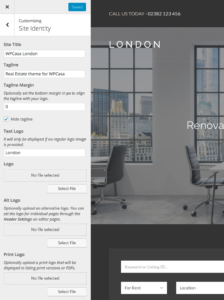 Adding a Logo in WPCasa London | WPCasa Documentation